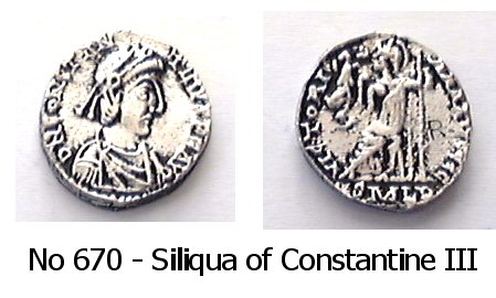 No 670: Roman Siliqua of Constantine III
